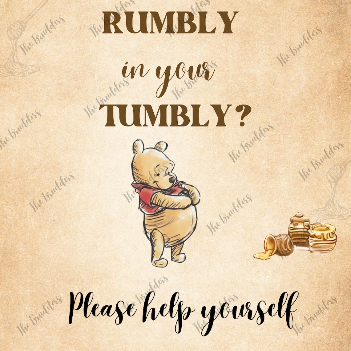 Printables: WINNIE THE POOH Sign in Pdf Format – Digital Bear Package ...