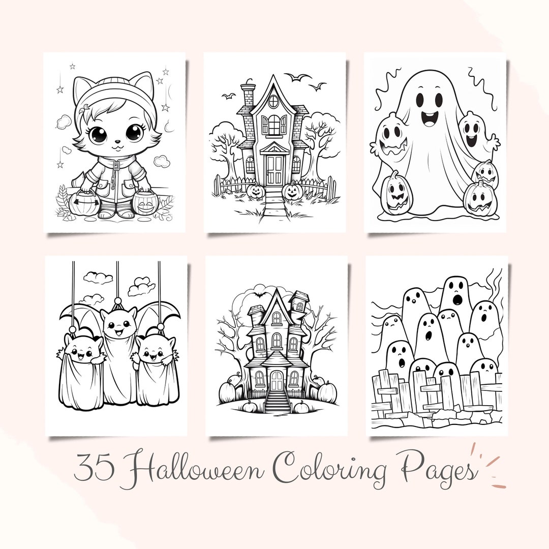 Halloween Coloring Pages Minimalist Halloween Coloring Kid Printable ...
