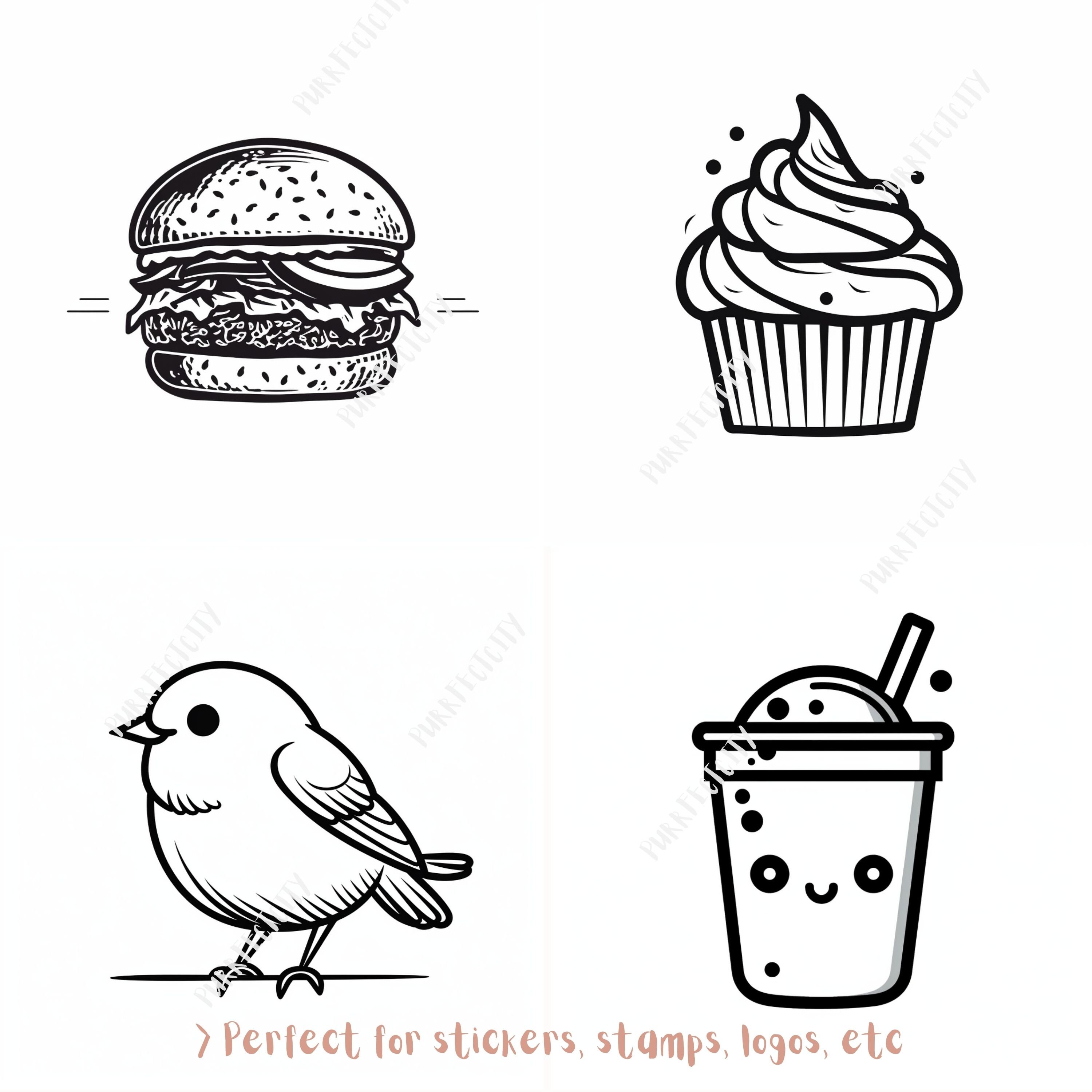 Line Art Midjourney Prompts for Silhouette Prompt Stickers Mid - Etsy