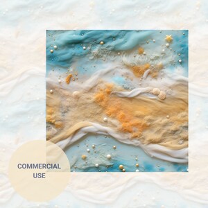 Seamless Beach Embroidery Felt Digital Paper Seamless Waves Needle ...