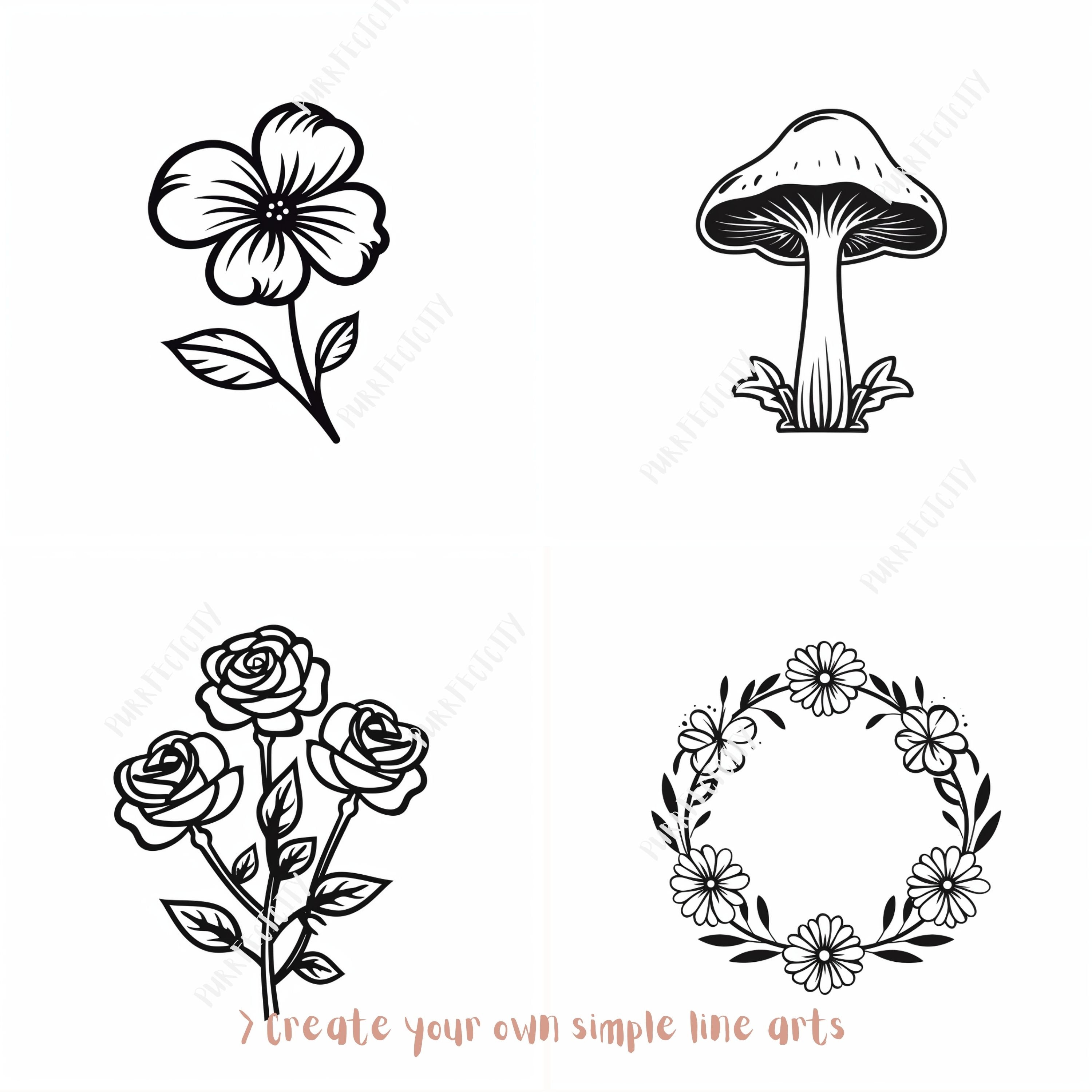 Line Art Midjourney Prompts for Silhouette Prompt Stickers Mid - Etsy