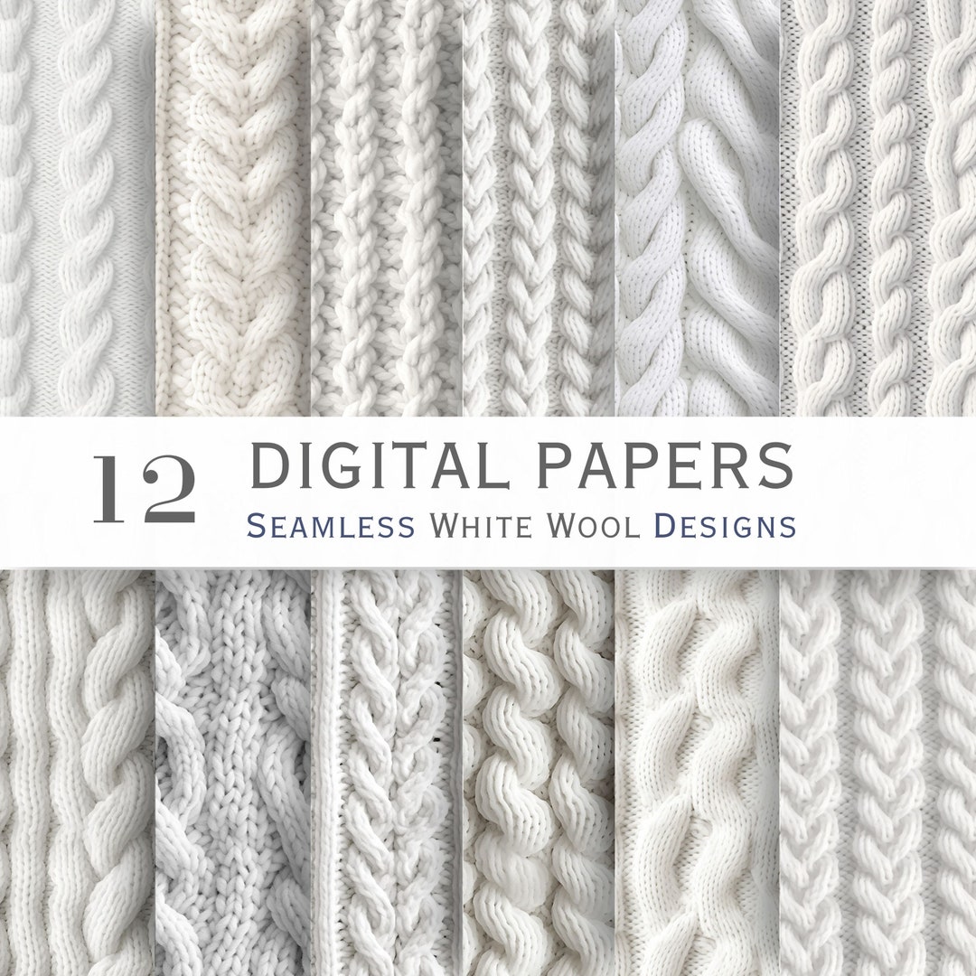 Winter White Wool Seamless Sweater Pattern Digital Download Yarn Cozy ...