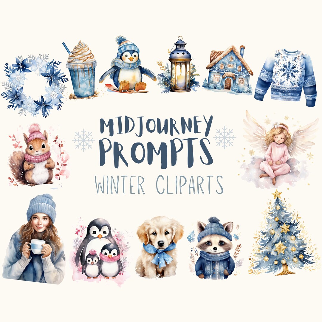 Midjourney Prompts for Winter Cliparts AI Winter Arts Midjourney ...