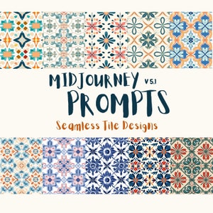 Midjourney Prompts Seamless Tile Design AI Guide Pattern Scandinavian Tile Customizable ...