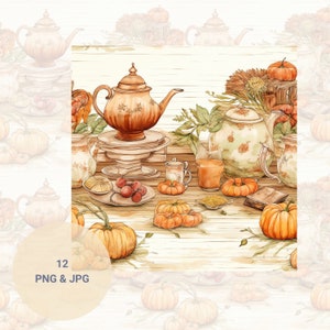 Seamless Beatrix Potter Inspired Fall Pattern Watercolor Style Fall ...