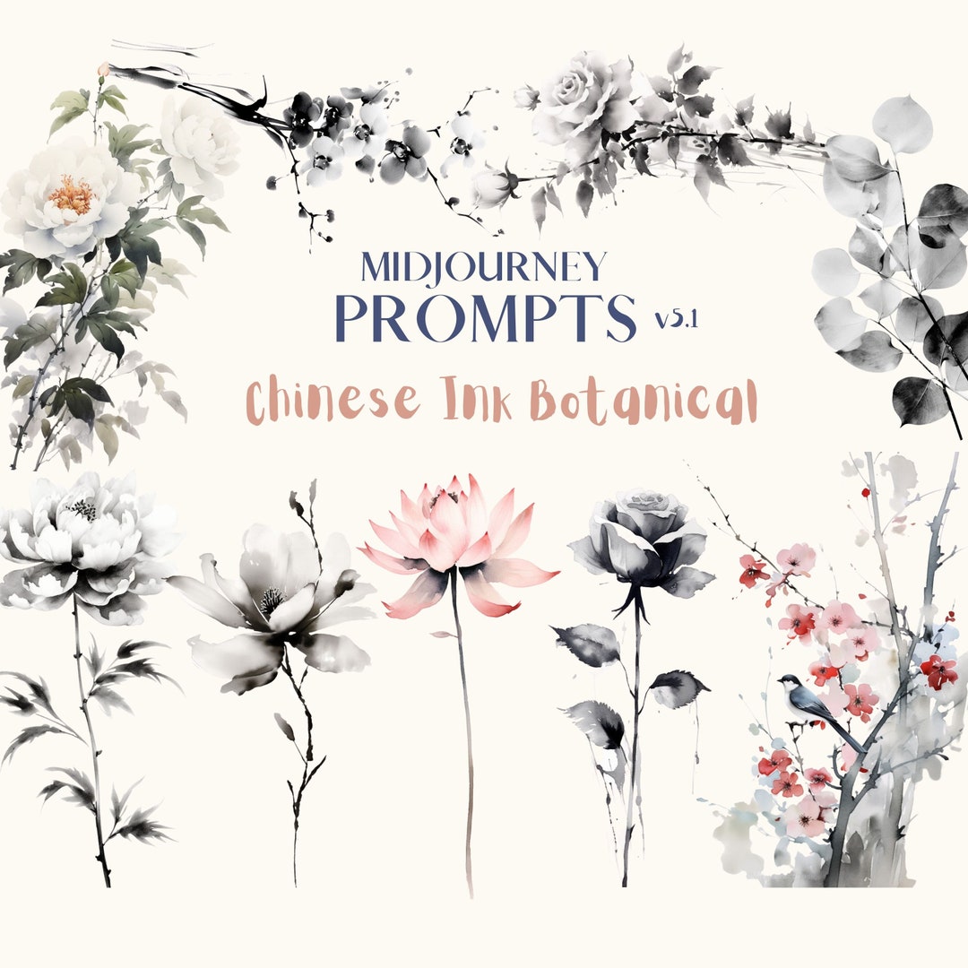 Midjourney Prompts for Chinese Botanical AI Prompt Guide Chinese Ink ...