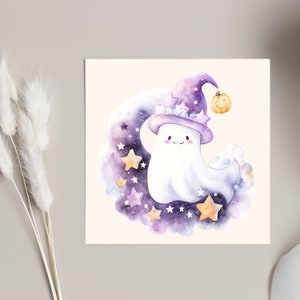Cute Ghost PNG Watercolor Clipart Boo Adorable Bundle Transparent ...