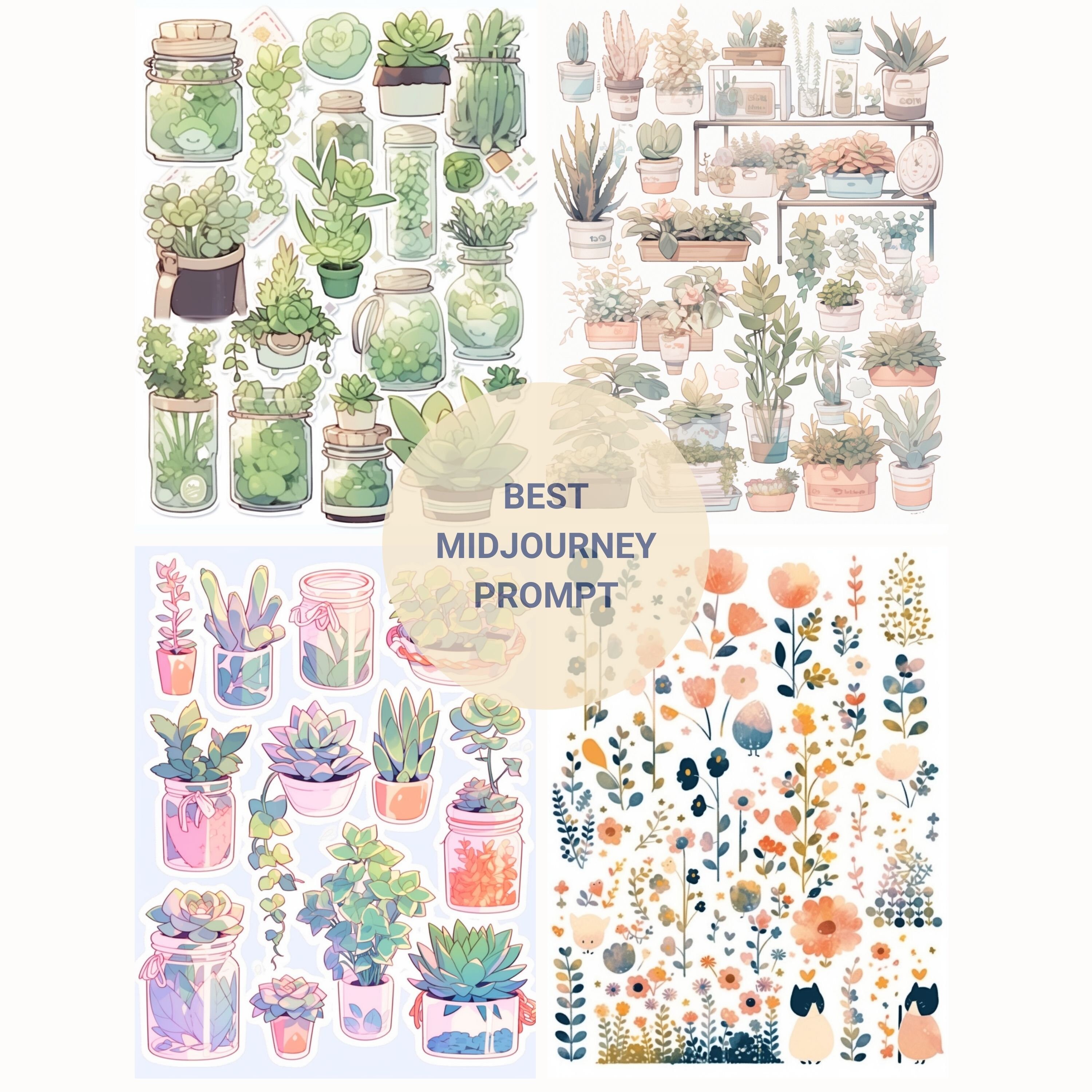 Midjourney Niji 5 Sticker Sheets Prompts AI Ultimate Stickers - Etsy