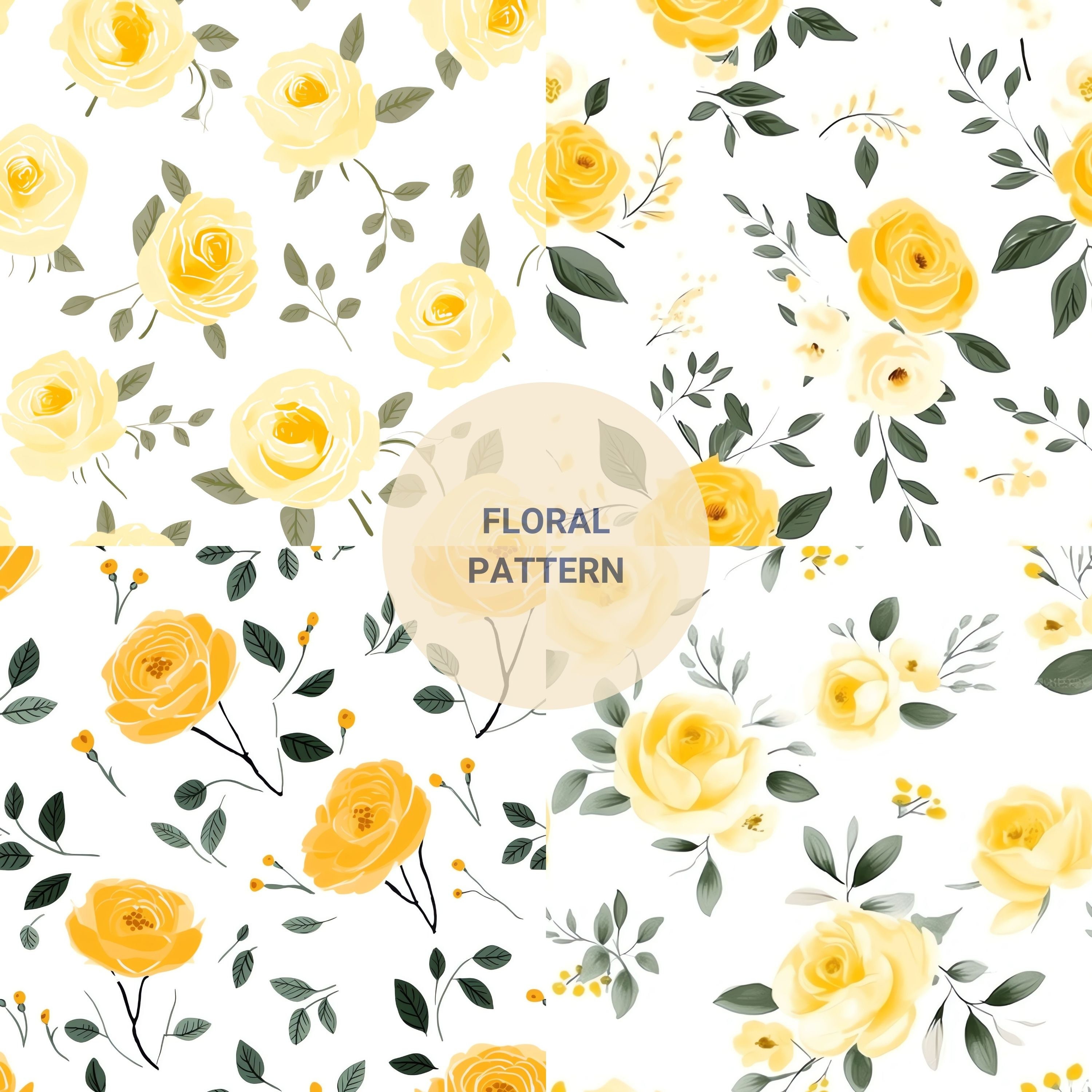 Seamless Minimalist Yellow Rose Digital Paper Seamless Rose - Etsy