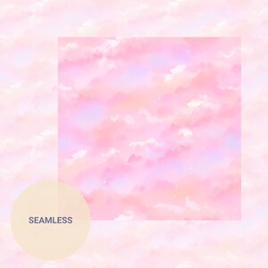 Seamless Sunset Sky Pattern Clouds Digital Paper Seamless Dreamy Sky ...