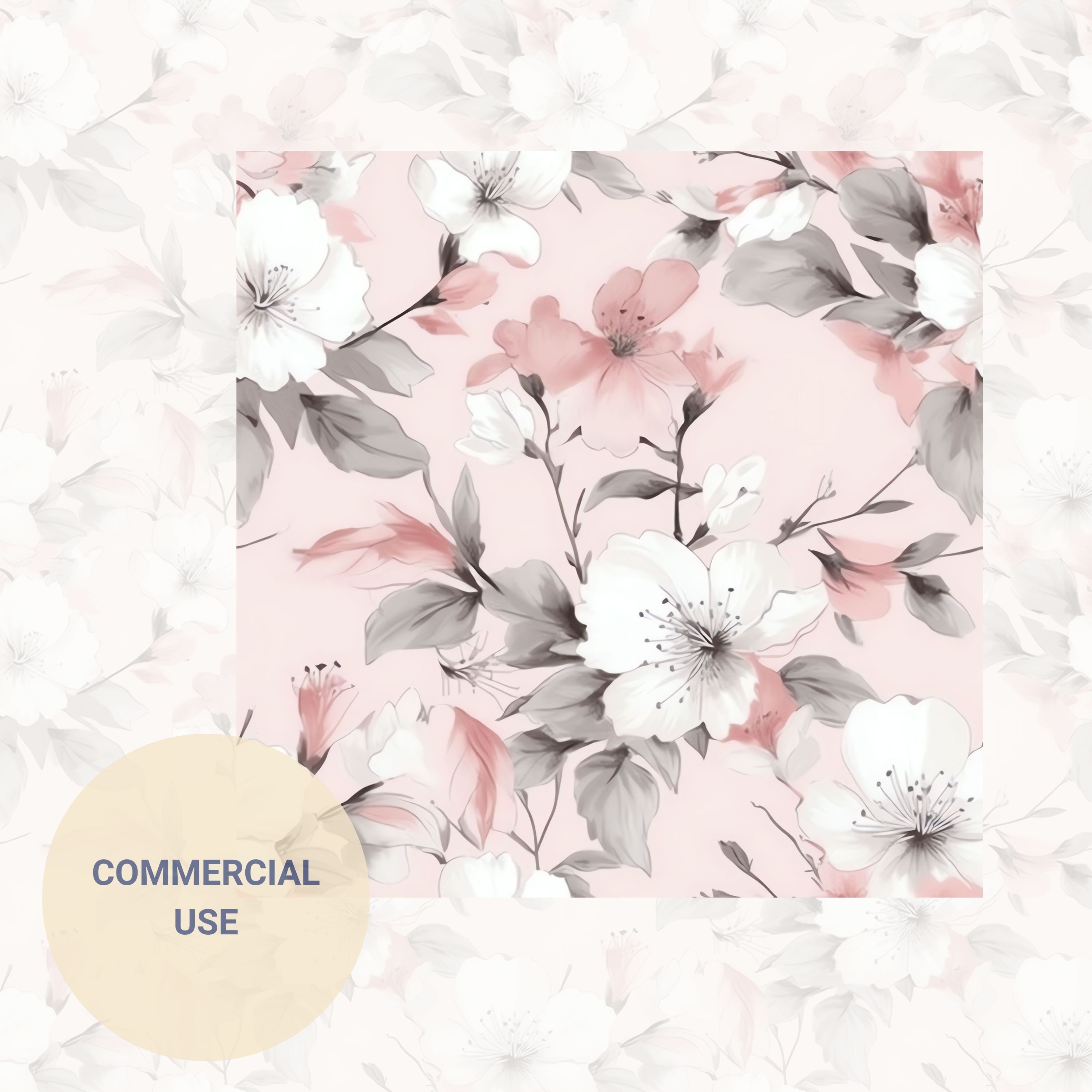 Seamless Blossom Digital Paper Seamless Cherry Blossom - Etsy