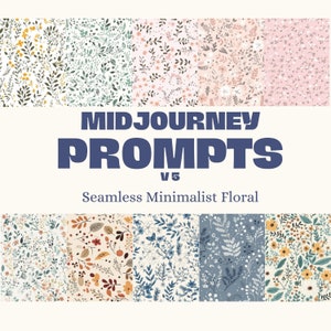 Midjourney Prompts Seamless Minimalist Floral Design AI Ultimate Guide ...