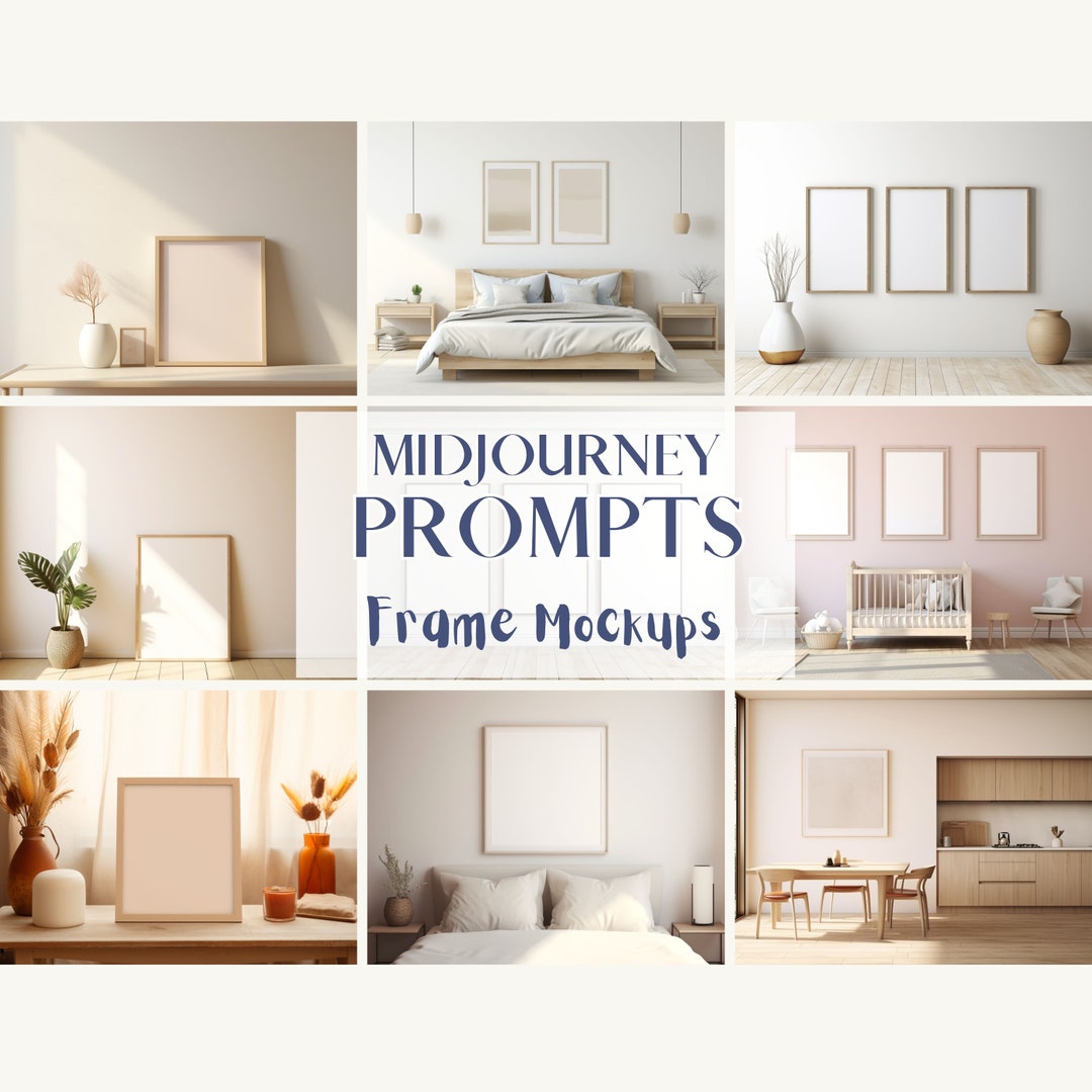 Midjourney Prompts Wall Frames Background AI Guide Mockup Easy ...