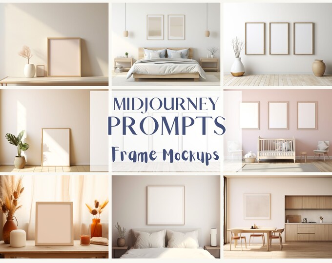 Midjourney Prompts Wall Frames Background AI Guide Mockup Easy ...