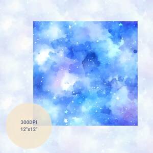 Seamless Galaxy Pattern Digital Paper Seamless Dreamy Sky Pattern ...