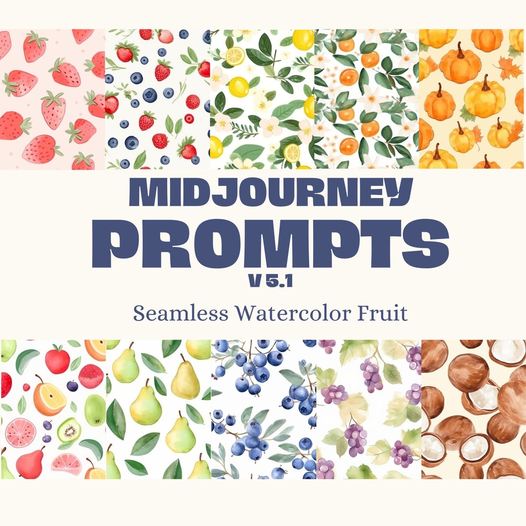 Midjourney Prompts Seamless Fruit Patterns AI Ultimate Guide Scrapbook ...