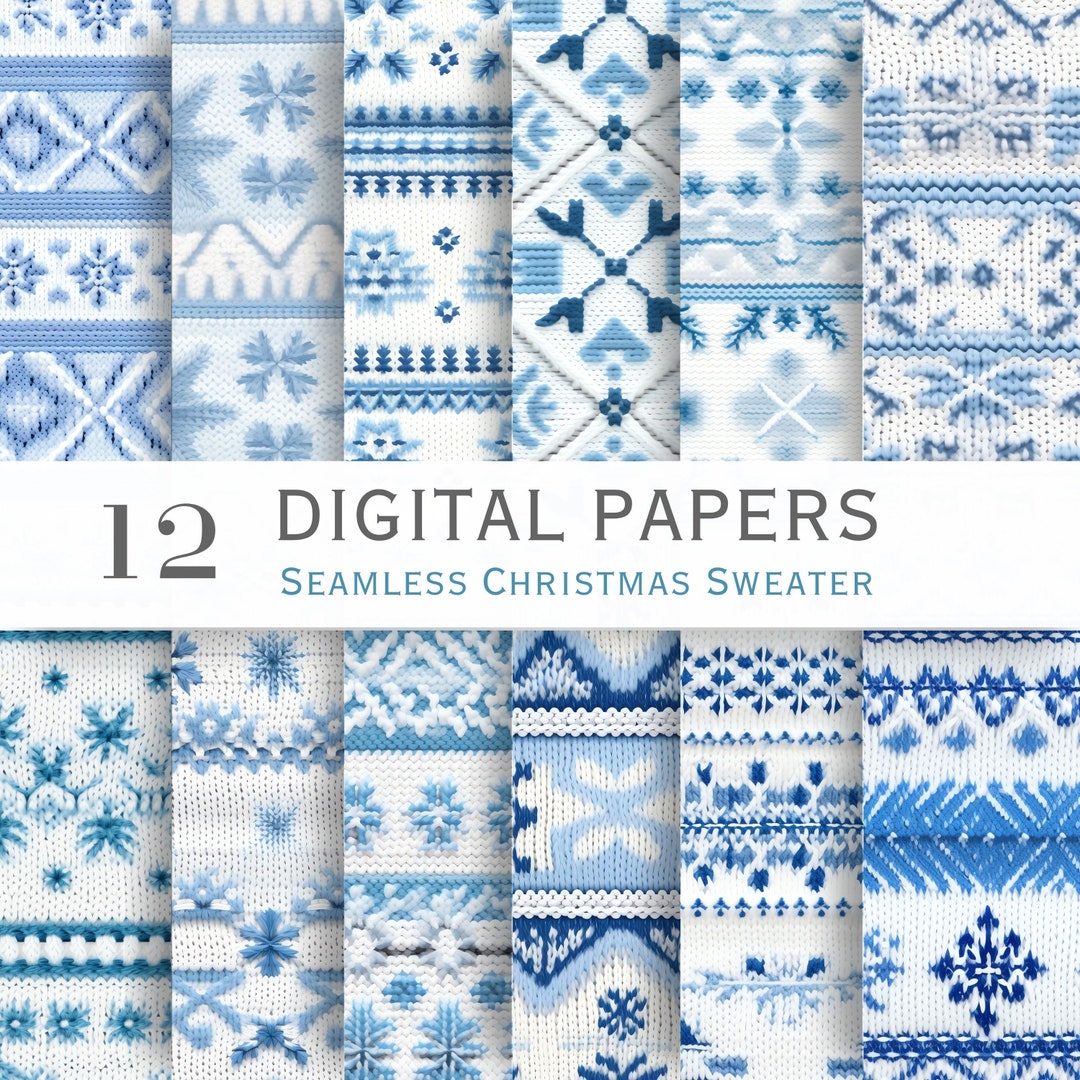 Christmas Sweater Pattern Xmas Digital Download Wool Patterns Sweater ...