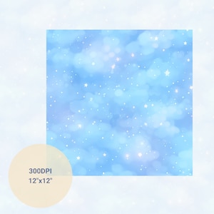 Seamless Clouds Pattern Digital Paper Seamless Dreamy Cloud Pattern ...