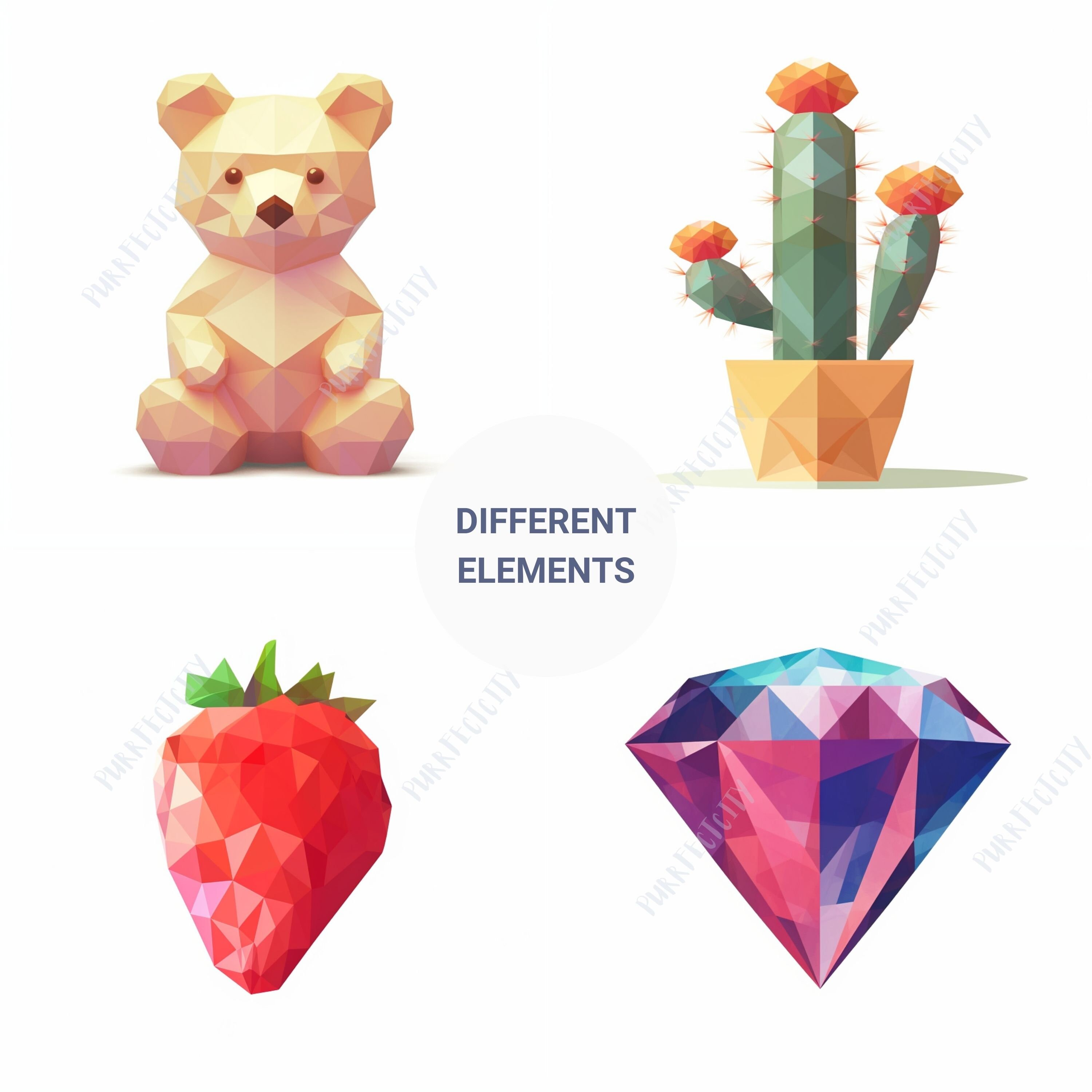 Midjourney Prompts for Low Poly Cliparts AI Polygons Arts - Etsy UK