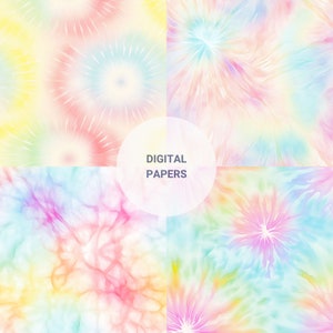 Seamless Tie Dye Pattern Digital Paper Seamless Dreamy Tie Dye Pastel ...