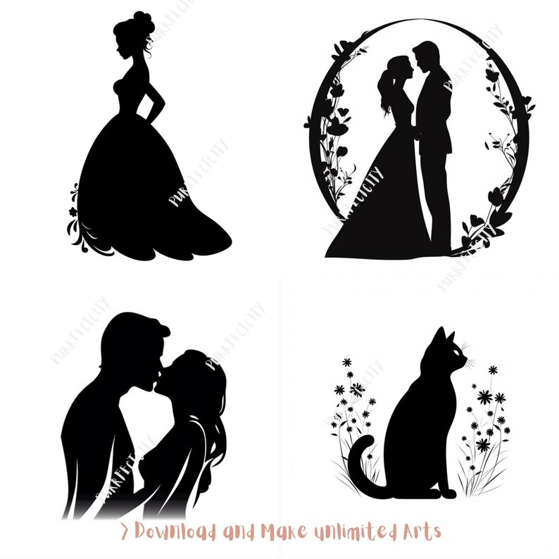 Line Art Midjourney Prompts for Silhouette Prompt Stickers Mid - Etsy