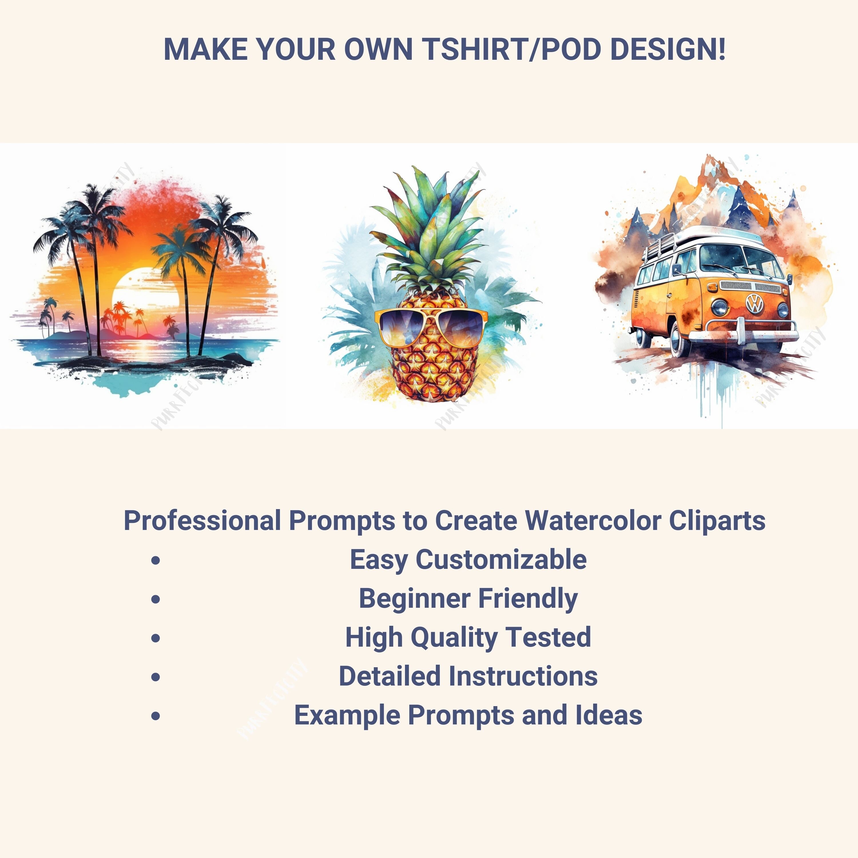 Midjourney Prompts Watercolor Graphic Clip Art Prompt - Etsy