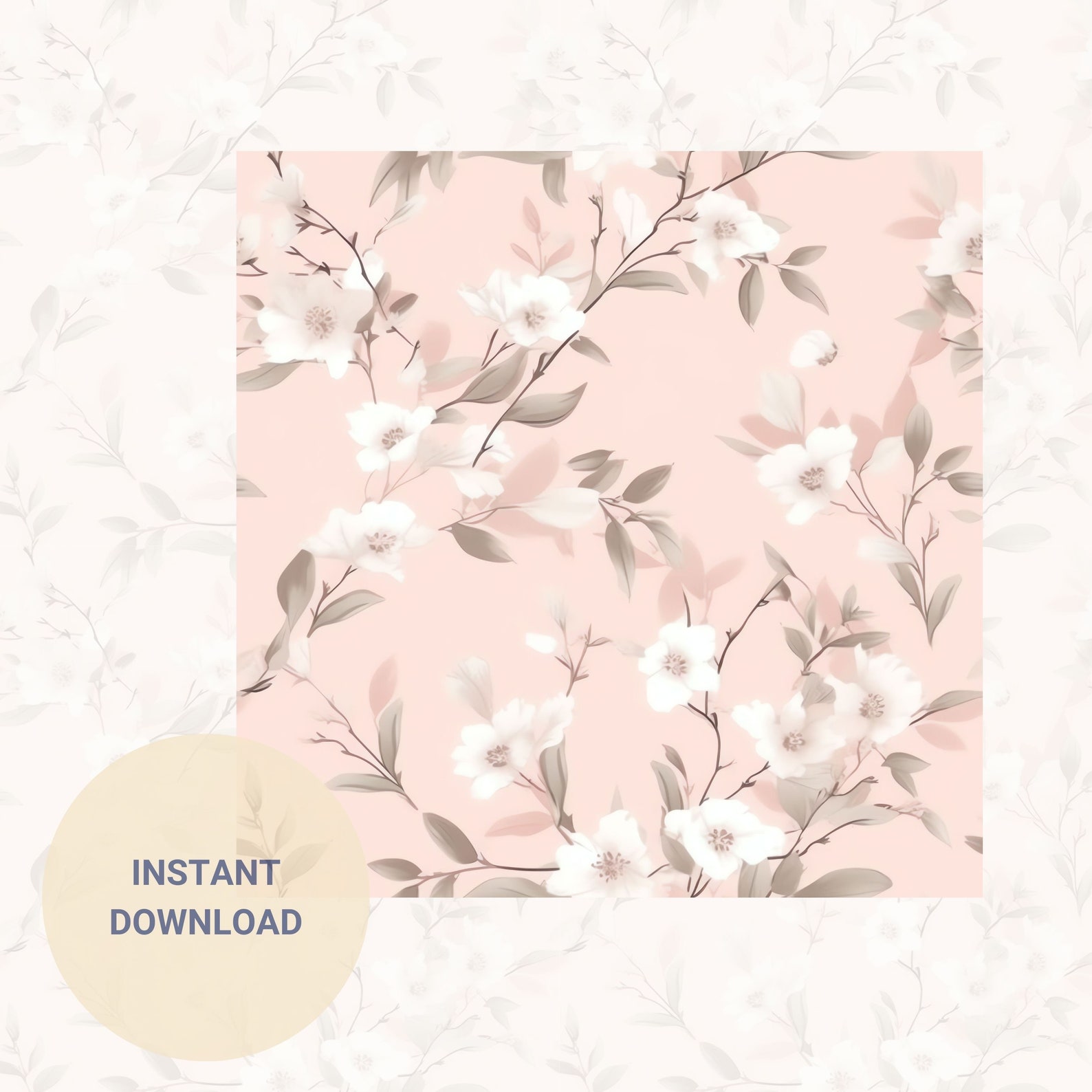 Seamless Blossom Digital Paper Seamless Cherry Blossom - Etsy