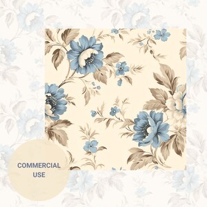 Seamless Beige Toile De Jouy Digital Paper Seamless French Pattern ...