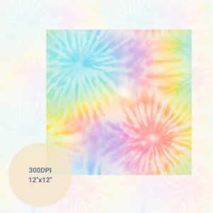 Seamless Tie Dye Pattern Digital Paper Seamless Dreamy Tie Dye Pastel ...