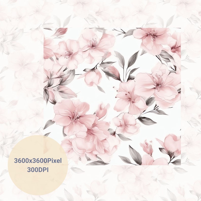 Seamless Blossom Digital Paper Seamless Cherry Blossom - Etsy
