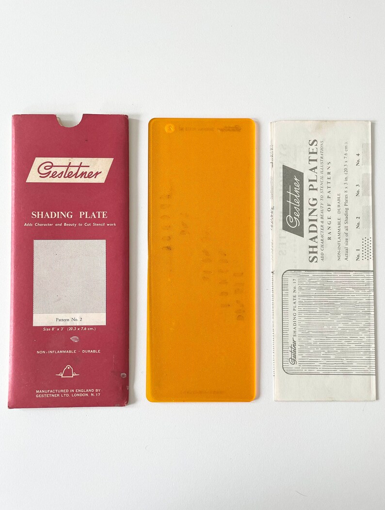 Gestettner Lettering Guide, Shading Plate, & Three Styluses - Etsy