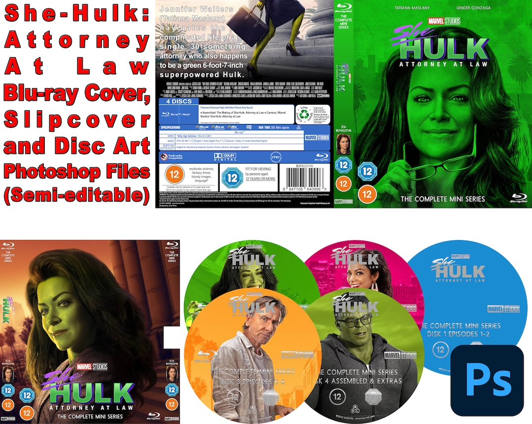 She-hulk: Attorney at Law Blu-ray Cover Slipcover & Disc Art - Etsy