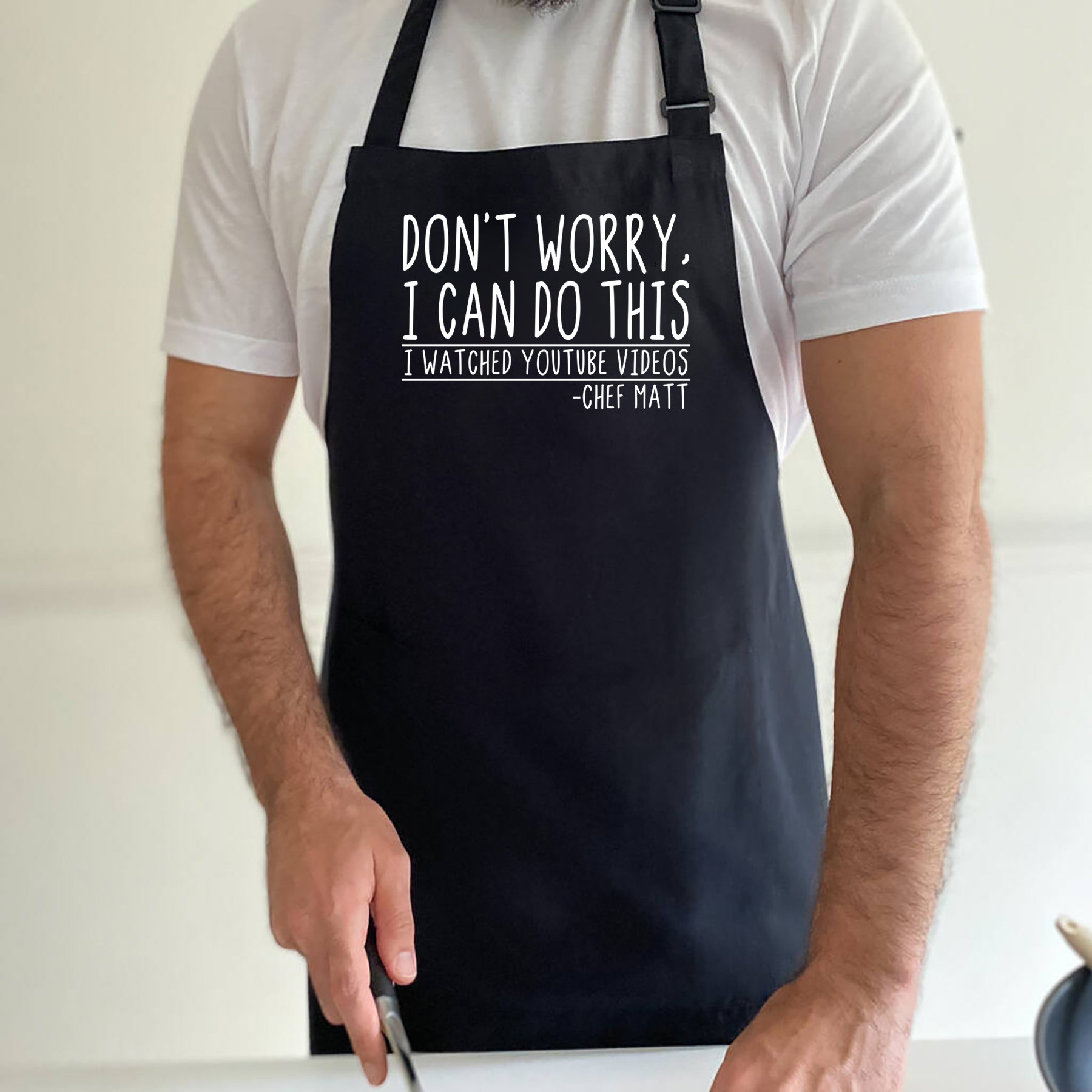 Personalised Men Apron, Funny Cooking Apron, Baking Gift Cook, Gift for ...