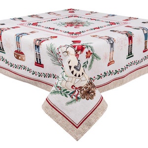 Tapestry Christmas Tablecloth "nutcracker". Christmas Table Linens ...
