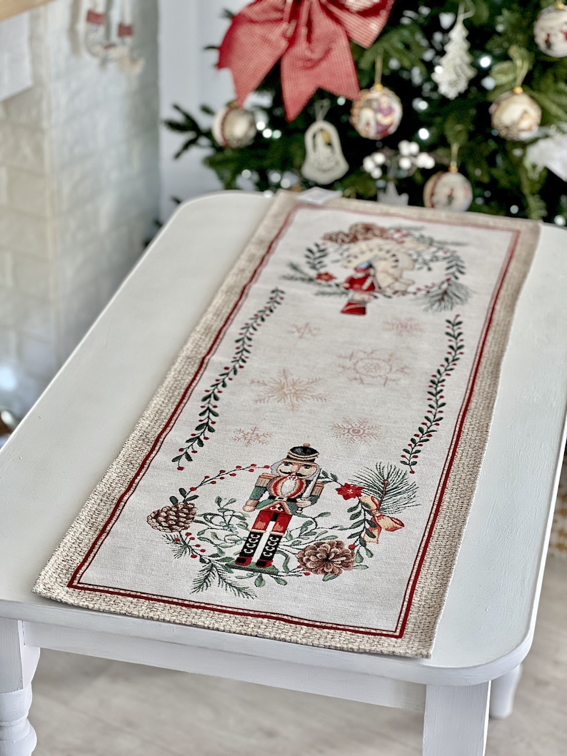 Tapestry Christmas Tablecloth "nutcracker". Christmas Table Linens ...