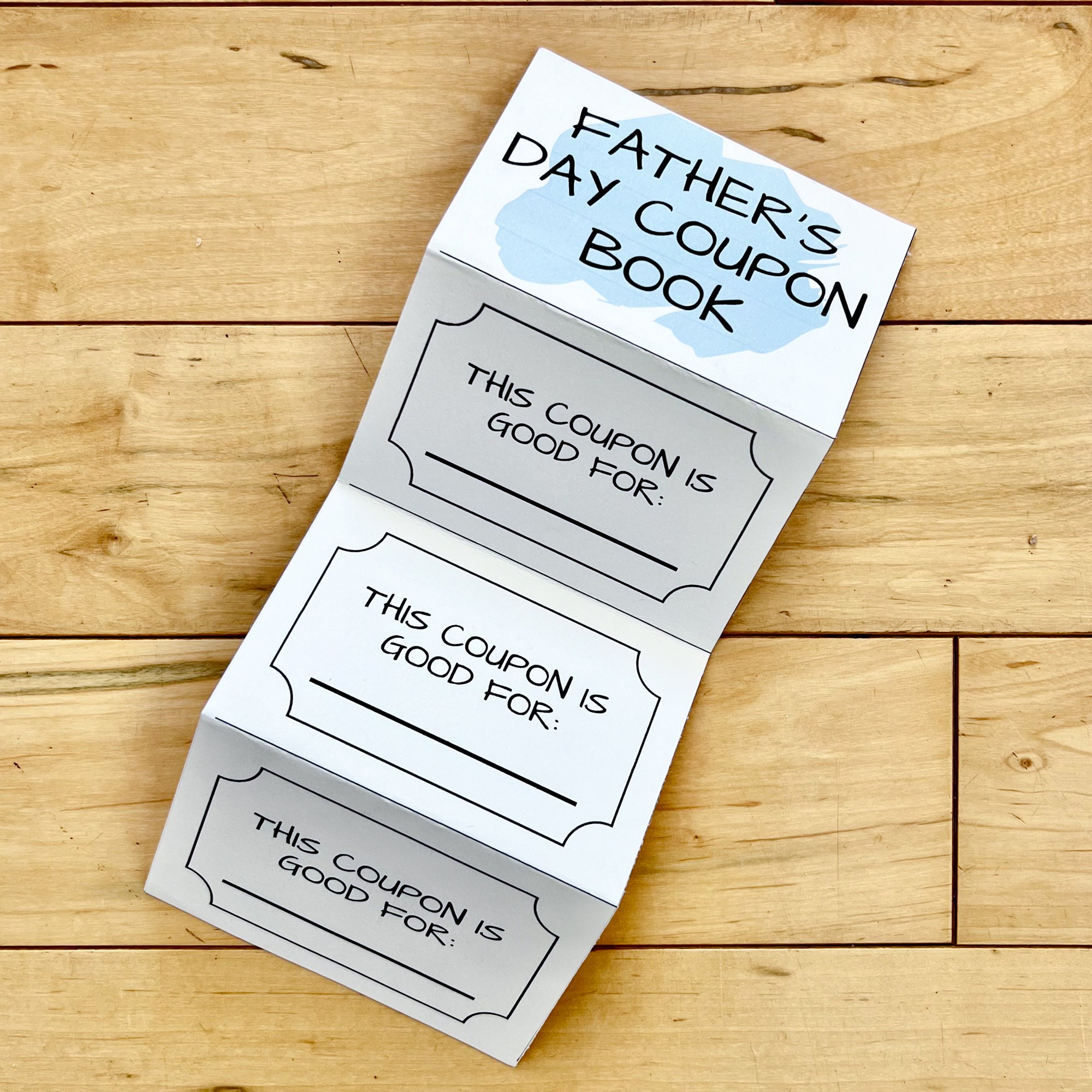 Fathers Day Coupon Book Digital Download With Accordion Fold - Etsy