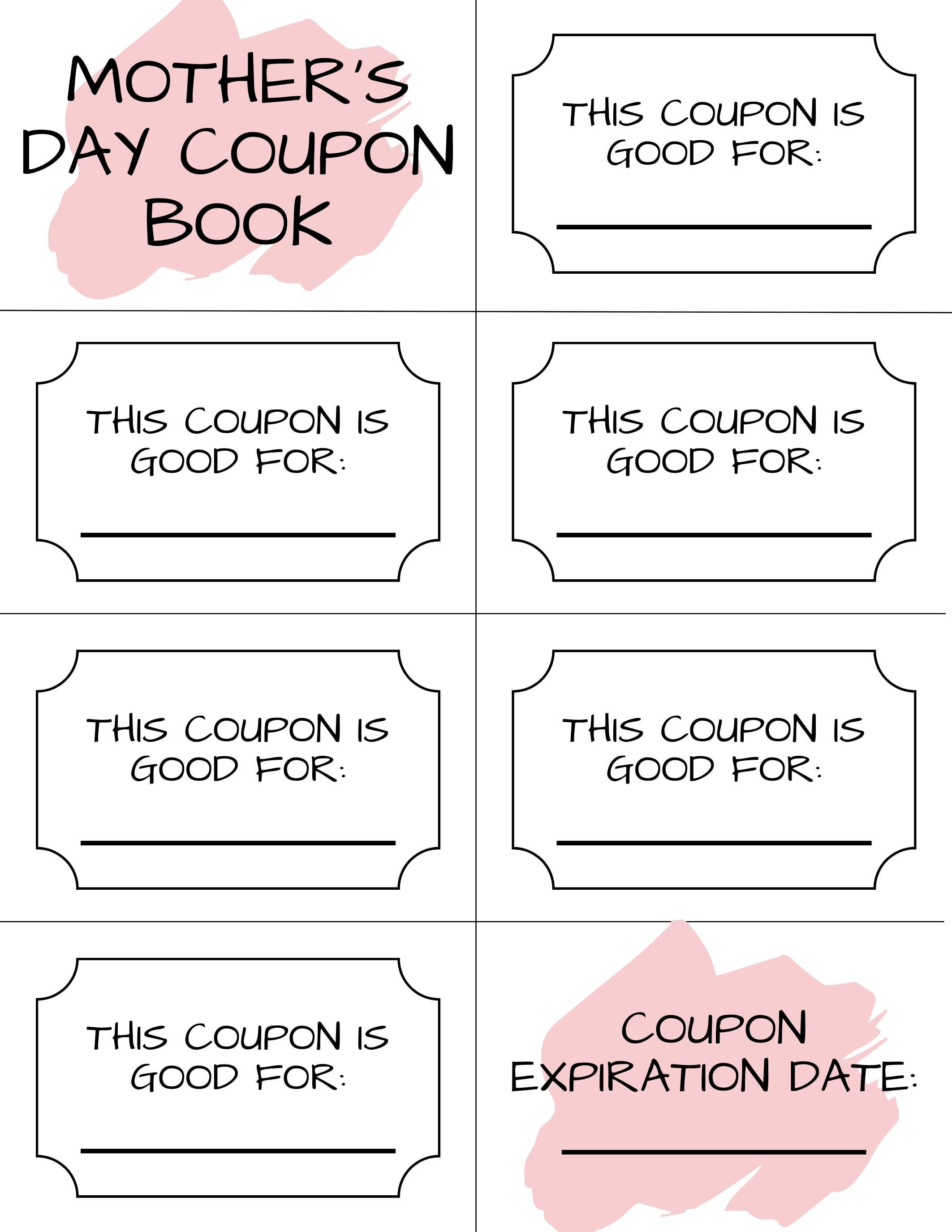 Mothers Day Coupon Book Digital Download With Accordion Fold - Etsy