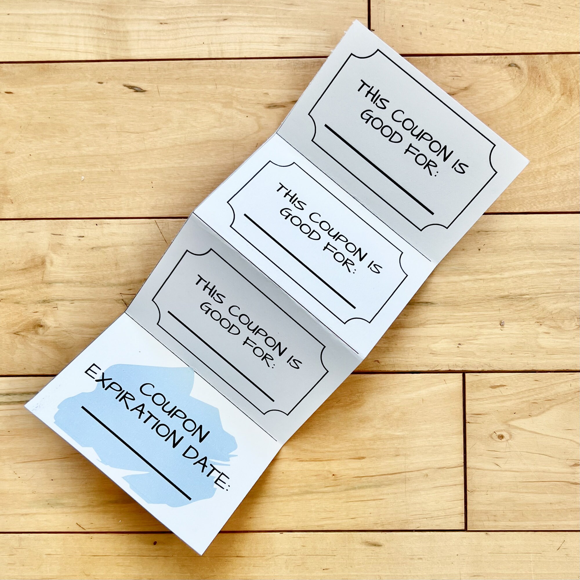 Fathers Day Coupon Book Digital Download With Accordion Fold - Etsy