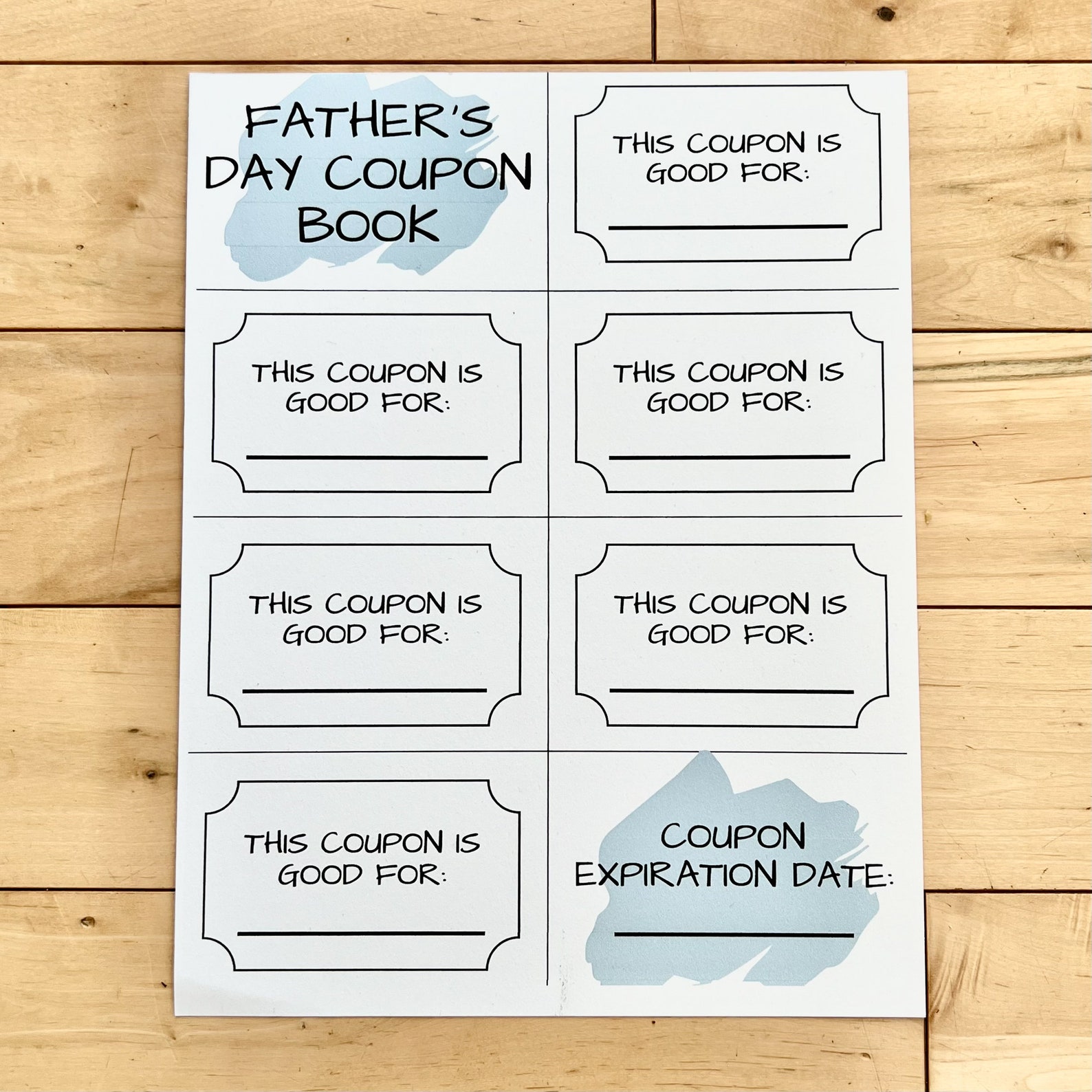 Fathers Day Coupon Book Digital Download With Accordion Fold - Etsy