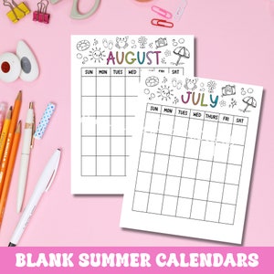 Editable Summer Planner Bundle Printable, Summer Chore Chart for Kids ...