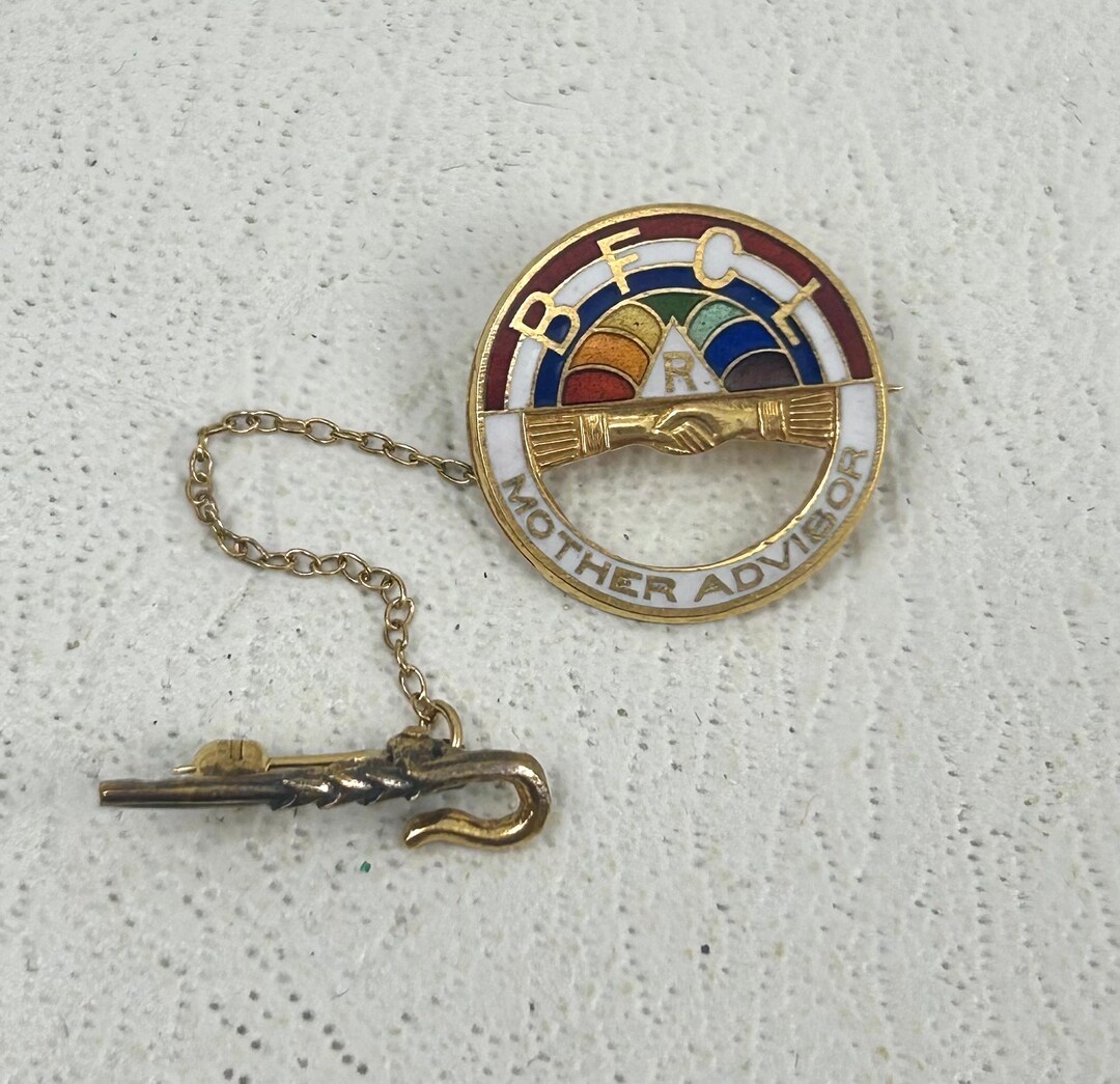 Vintage 10K Gold BFCL International Order of Rainbow Girls Two Part ...