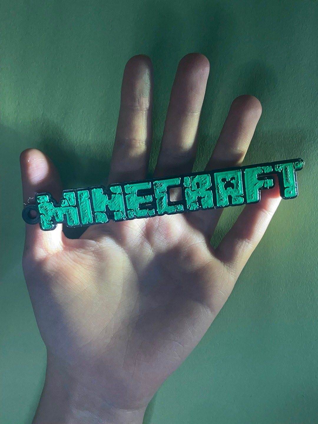 Hand Painted Minecraft Keychain - Etsy