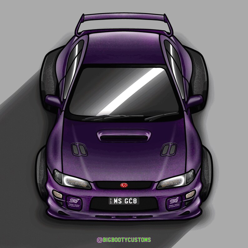 Animated Gif Custom Car Illustration Digital Drawing Gifts. Gift for ...