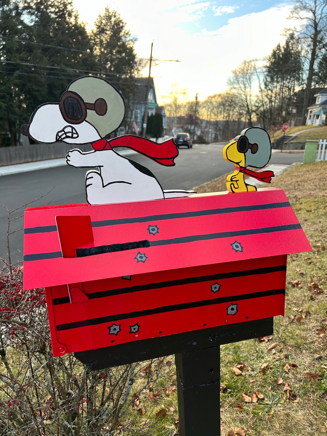 Snoopy Flying Ace Mailbox - Etsy