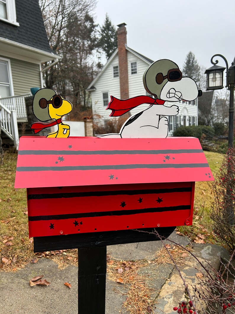 Snoopy Flying Ace Mailbox - Etsy UK