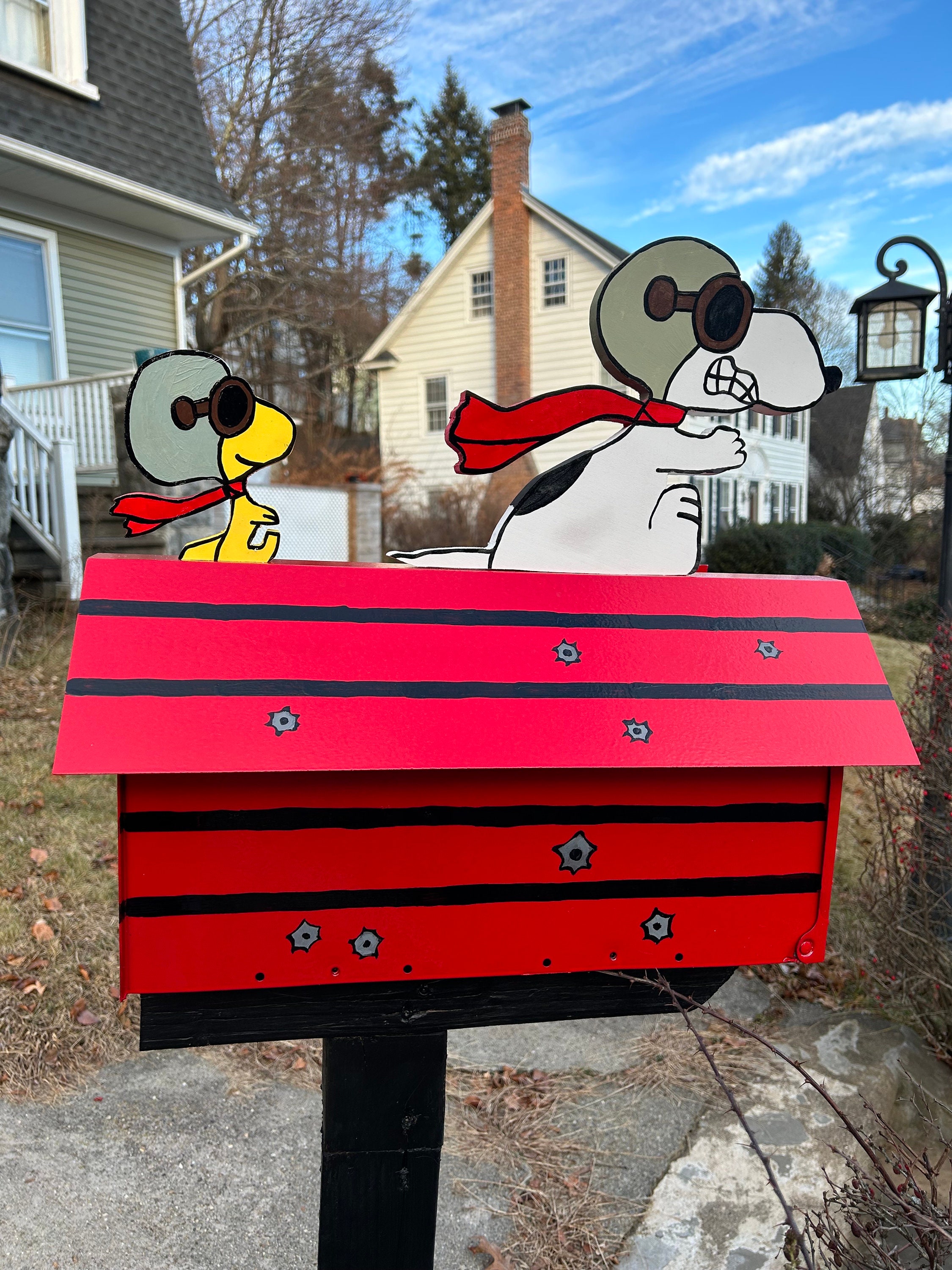 Snoopy Flying Ace Mailbox - Etsy