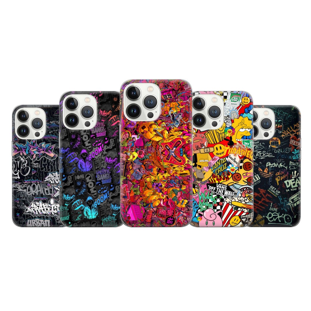 Graffiti Phone Case Street Art Style Cover Fit for iPhone 15 Pro Max ...