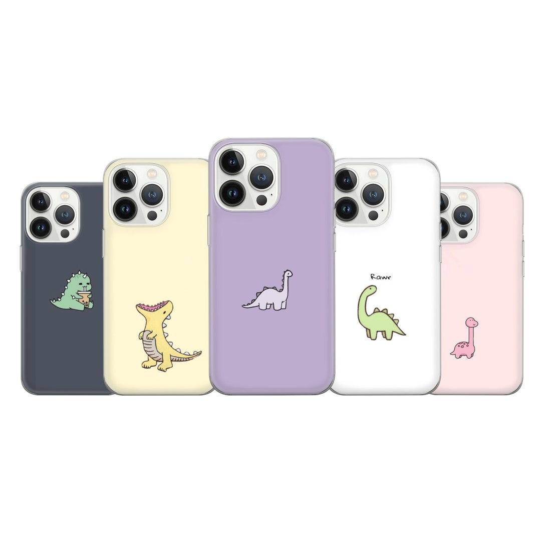 Dinosaur Phone Case Cute Mini Dino Cover Fit for iPhone 15 Pro Max, 14 ...