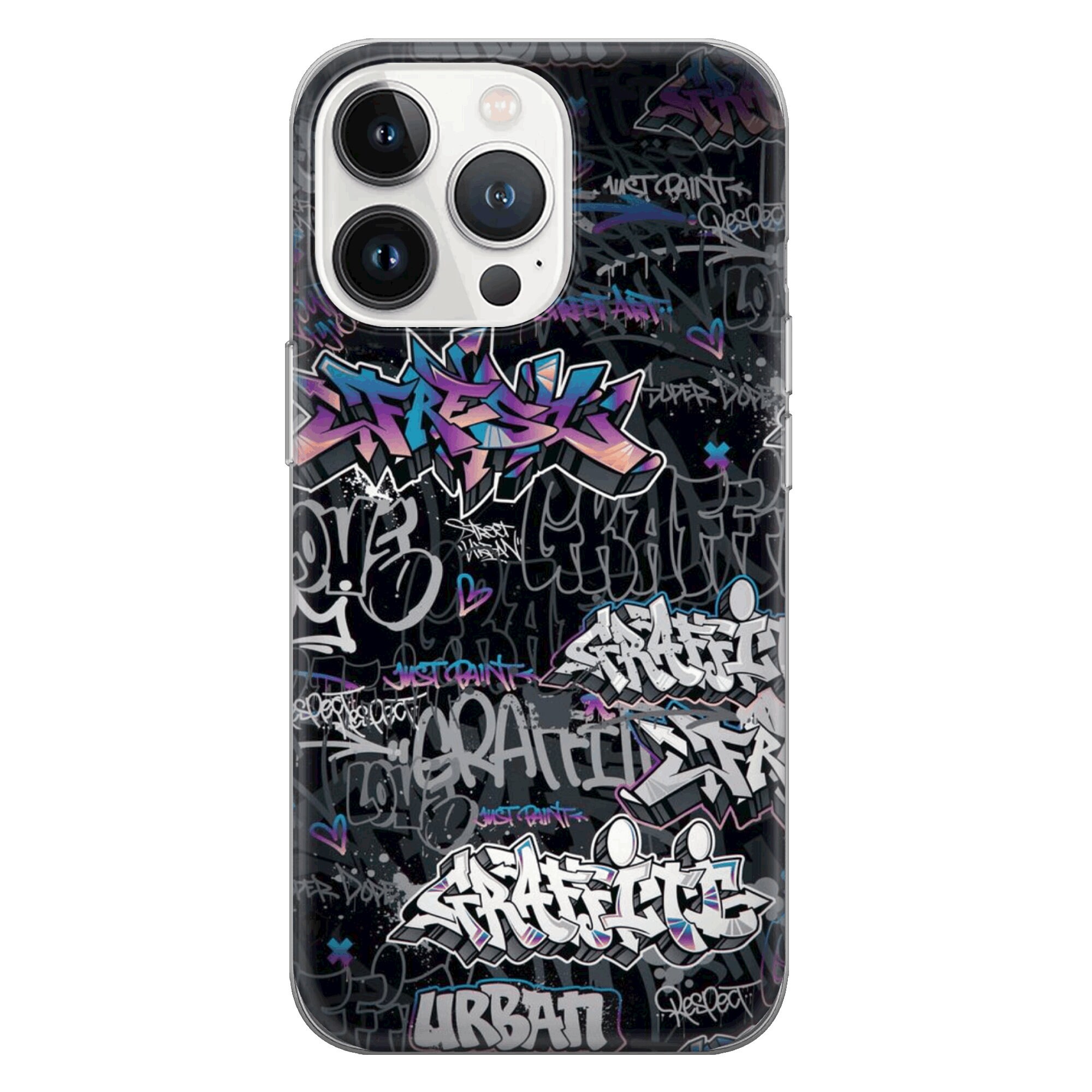 Graffiti Phone Case Street Art Style Cover Fit for iPhone 15 Pro Max ...