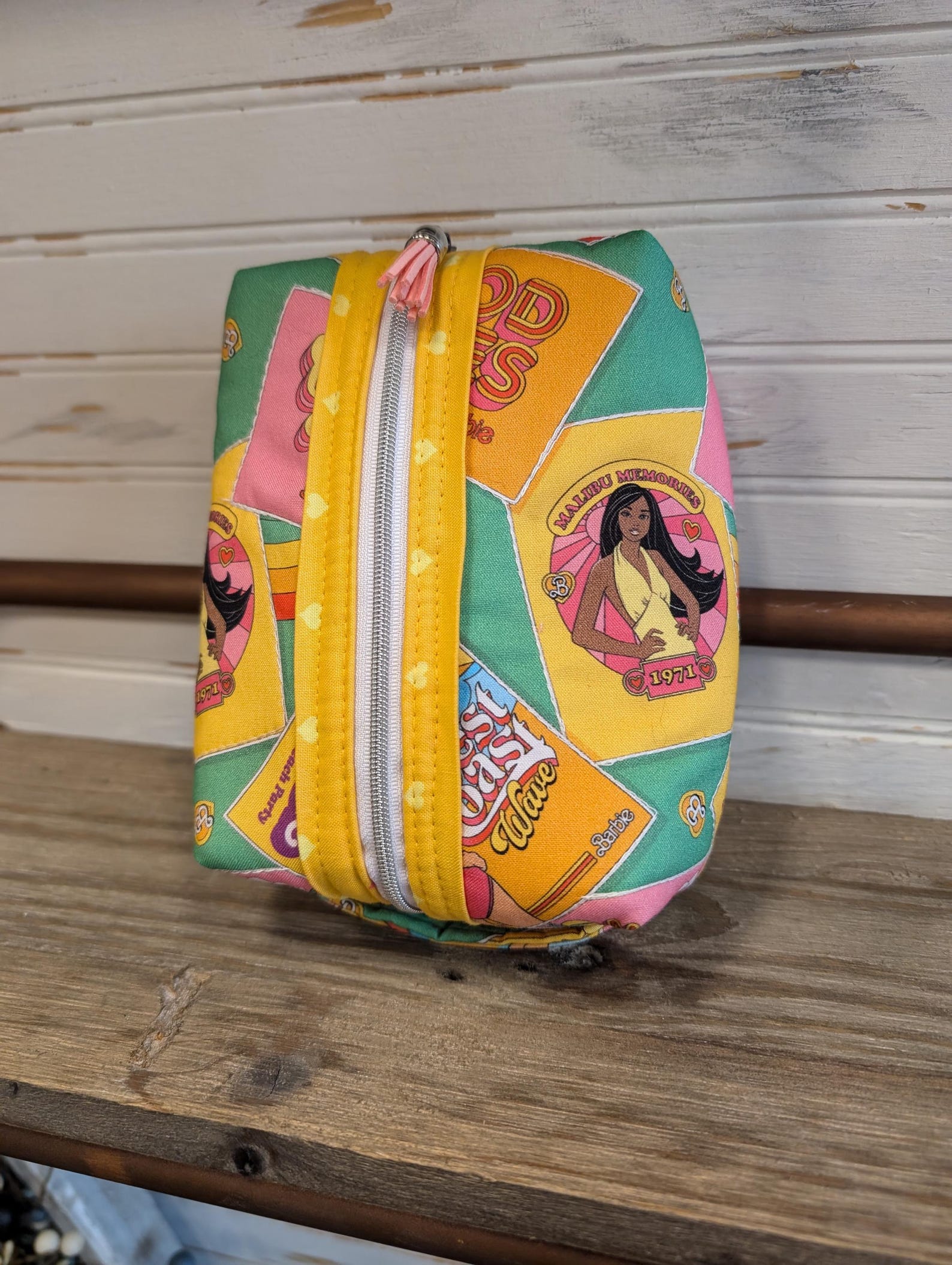 Barbie Zipper Pouch, Quilted Makeup Bag, Barbie Make up Bag, Toiletries ...
